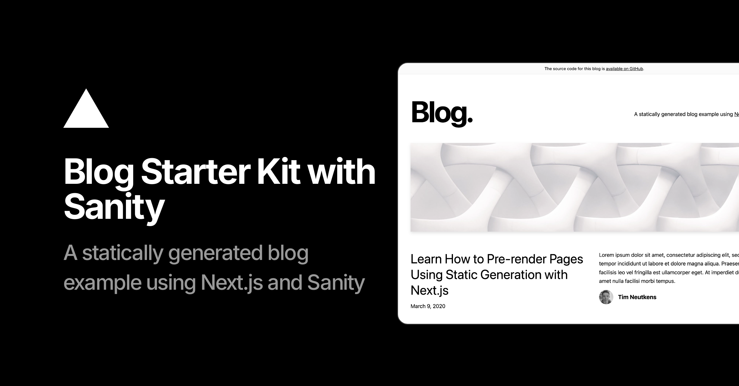 Blog Starter Kit with Sanity – Vercel