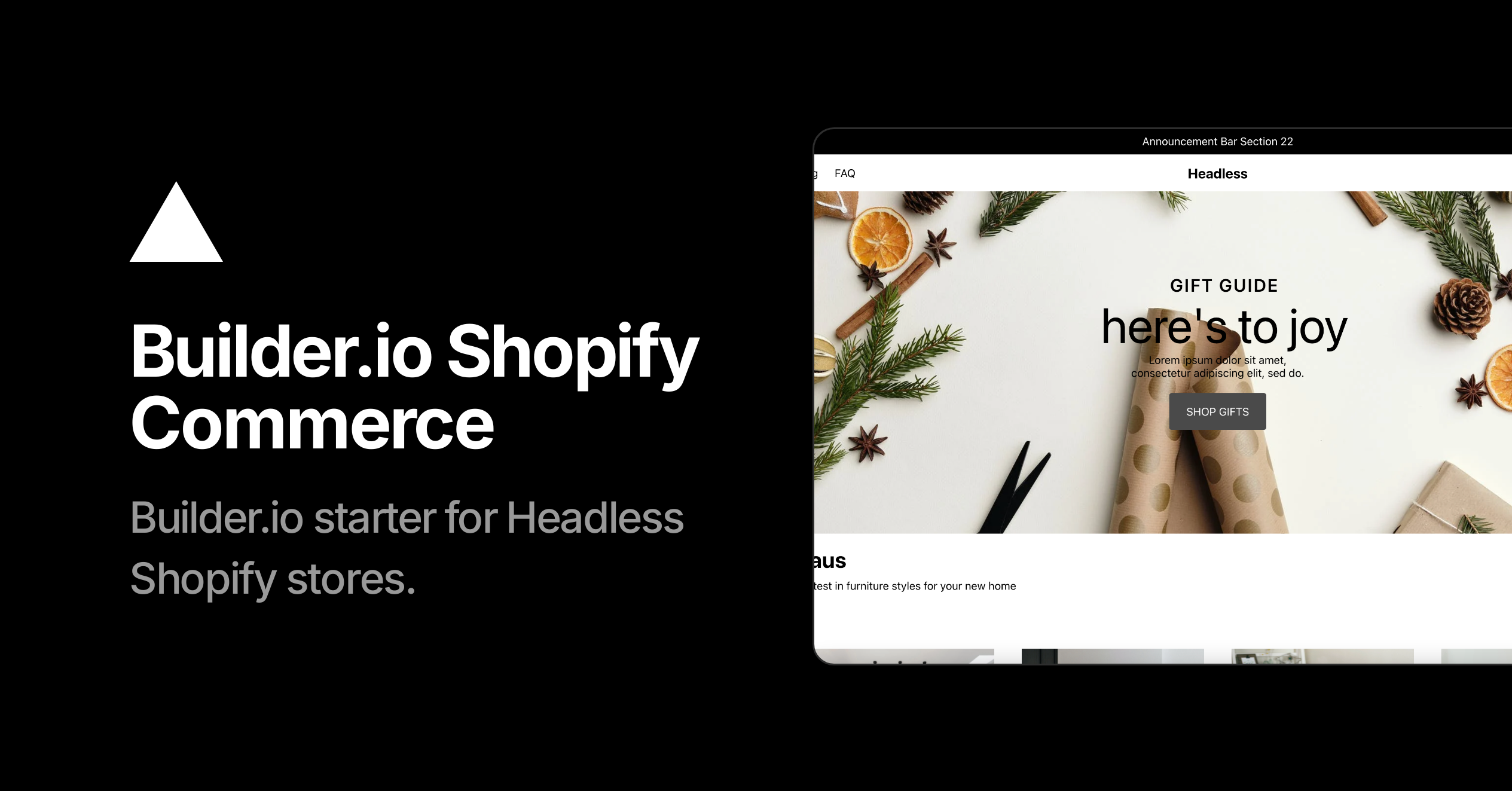 Builder.io Shopify Commerce – Vercel