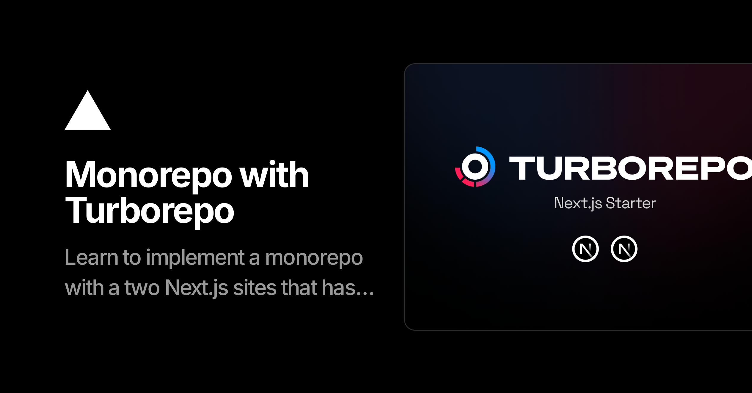 Monorepo with Turborepo – Vercel Monorepo with Turborepo – Vercel