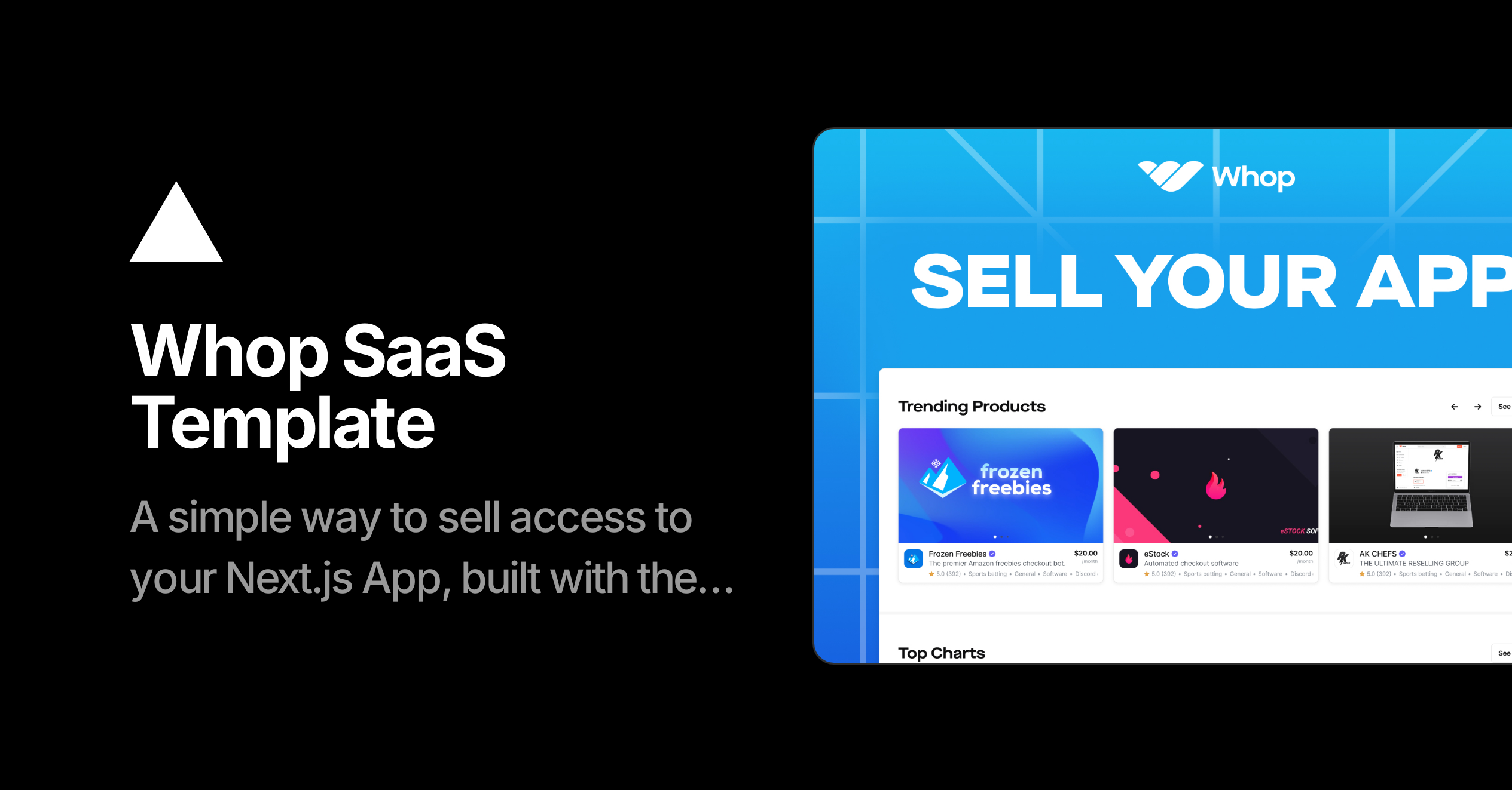 Whop SaaS Template – Vercel